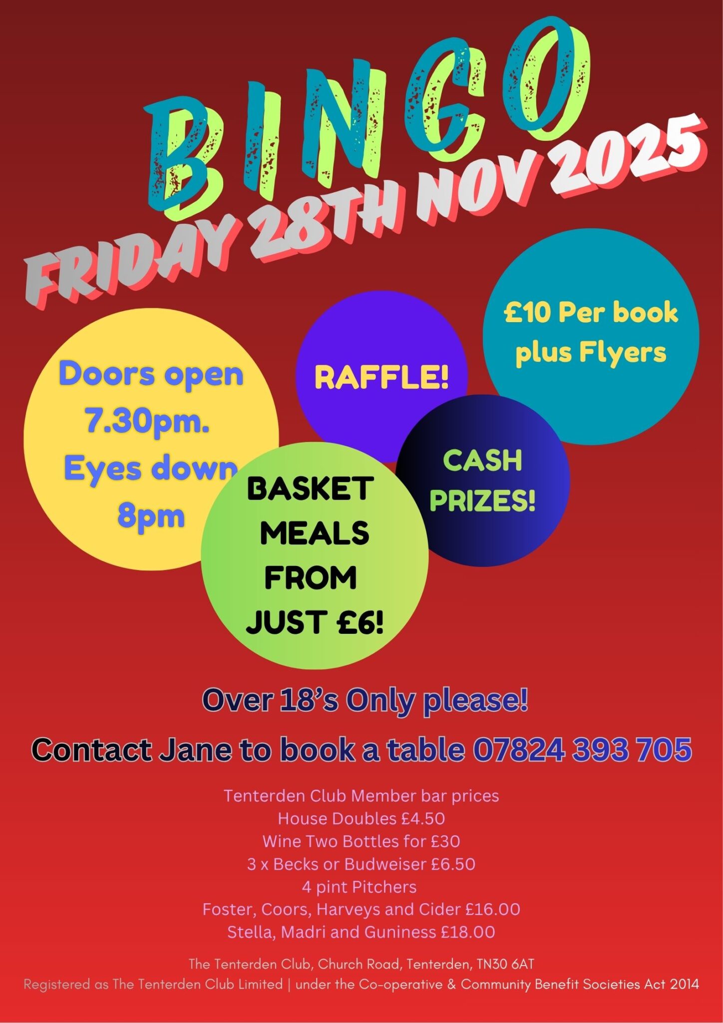 Bingo - The Tenterden Club